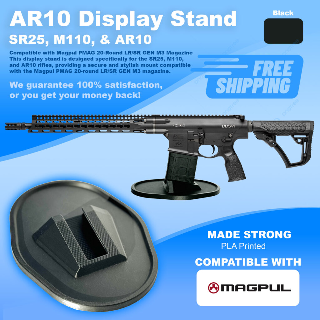SR25, M110 & AR10 Display Gun Stand Rifle Mount - GunCreed® - Premium ...