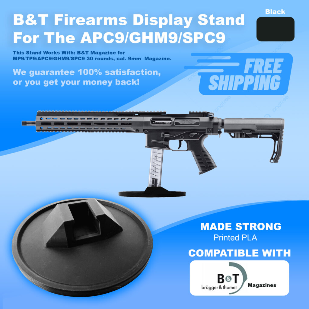 B&T Guns display stand for the APC9/GHM9/SPC9 Rifle & Pistol Mount ...